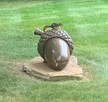 "A Squirrel’s Dream" Bronze Acorn Sculpture by Sculptor Joy Beckner ...